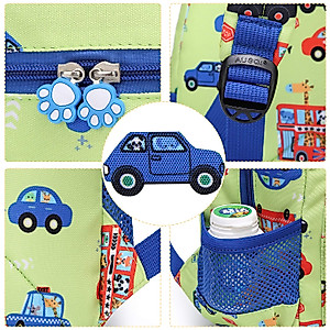 willikiva Little Childrens Toddler Bags Cute Bus kids Backpack for Kids Boys and Girls to Travel School Backpack (Green)