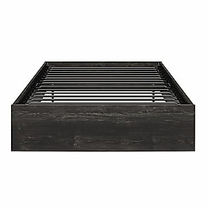 Signature Sleep Magnus Platform Bed Frame and Mattress Set, Twin, Black Oak