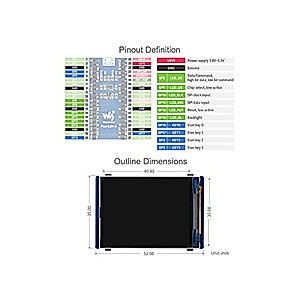 waveshare 2inch LCD IPS Display Module Compatible with Raspberry Pi Pico