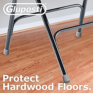 4 Rubber Chair Leg Caps 7/8 Inch Rubber Folding Chair Leg Caps, Non-Slip Chair Leg Floor Protectors for Hardwood Floors, Chair Leg Tips Caps 7/8 Inch Rubber Table Feet Cover Gripper Pads (Gray)