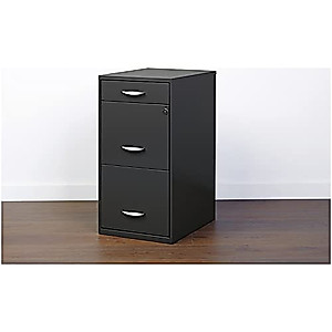 Space Solutions 3 Drawer Metal File Cabinet with Pencil Drawer Charcoal