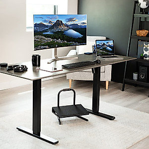 VIVO Black Ergonomic Height Adjustable Standing Foot Rest Relief Platform for Standing Desks STAND-FT01