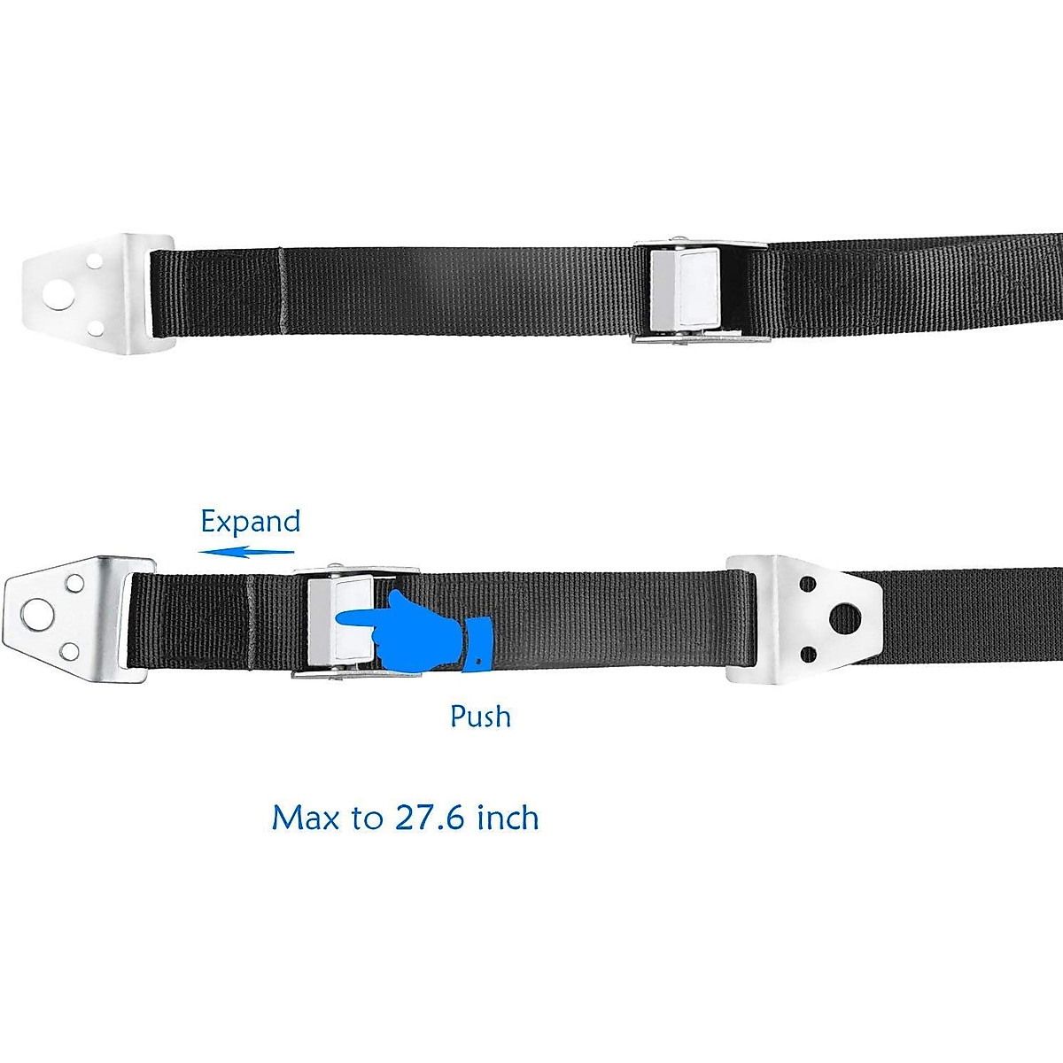 TV and Furniture Anti Tip Straps,Metal Heavy Duty TV Straps Child Safety,Adjustable Safety Furniture Wall Anchors for Baby Proofing Flat Screen TV,Dresser,Bookcase,Cabinets,No Plastic Parts,Pack of 2