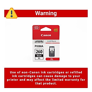 Canon PG-260Xl Black Ink Cartridge, Compatible to Printer TR7020, TS6420, and TS5320
