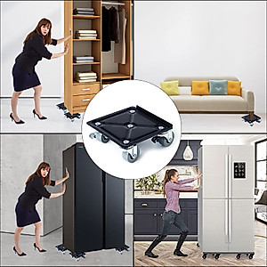 Goyappin Furniture Moving Tool, Furniture Dolly 5 Wheels, Heavy Duty Furniture Movers Furniture Lifter Moving Dolly, 3300 LBS Max. Load, 5 Wheels Roller Dolly for Refrigerator, Sofa, Cabinet