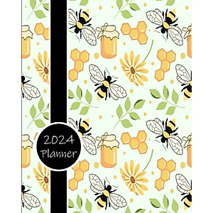 2024 Planner: Daily Weekly and Monthly Calendar | Schedule Organizer | January to December | Bee