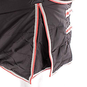 Weatherbeeta ComFiTec with Therapy-Tec Channel Quilt Detach-A-Neck Medium - Black/Silver/Red - 69"