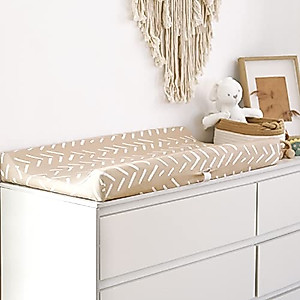 GRSSDER Stretch Ultra Soft Jersey Knit Changing Pad Cover Set 2 Pack,Change Table Pad Covers Fit 32"/34" x 16" Pads Safe and Snug,Stylish Cute Rainbow Print for Baby