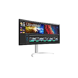 LG 37.5” 38BP85C-W 21:9 QHD+ UltraWide™ Curved Monitor with HDR10, USB Type-C™, and AMD FreeSync™, Black