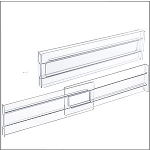 WJWSKI Drawer Dividers and Organizers 2 Set, 11-19" Expandable Dresser Drawers Dividers, 8cm Deep Drawer Separators for Clothing Storage, Adjustable Drawer Divider for Kitchen Utensils, Clear Plastic