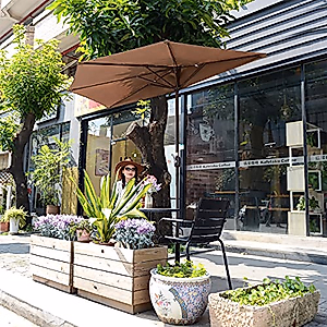 Pure Garden 443470PUF Patio Umbrella, Brown