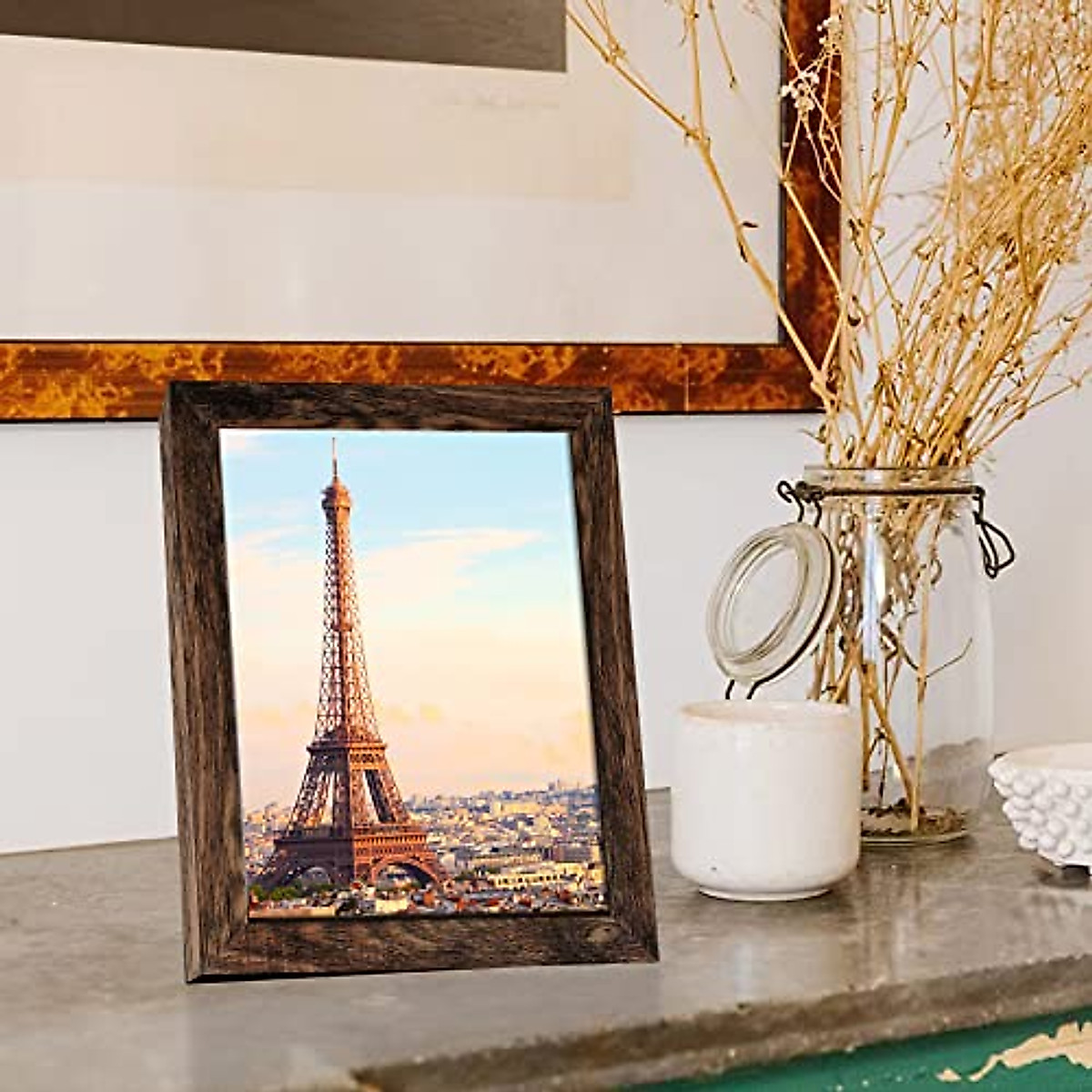 SESEAT 8x10 Picture Frame Rustic Brown, Display Pictures for Wall and Tabletop, 1 Pack