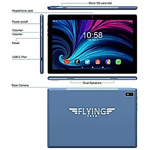 Tablets 10 Inch Android Tablet, 5G WiFi Tablet Octa-Core Processor, 4GB RAM 64GB ROM, Expandable to 128GB Storage, 13.0 MP Rear Camera, IPS HD Touchscreen Display, 6000mAh Battery, Bluetooth (Blue)