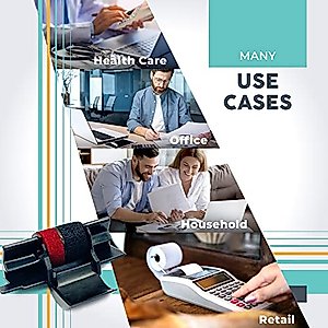 IR-40T Ink Roller Cartridge for Printing Calculators and Adding Machines, Black/Red Pack of 2, Used with Casio HR-100TM HR-150TM HR-170RC, Sharp EL-1750V EL-1801V, CATIGA CP30A CP90A