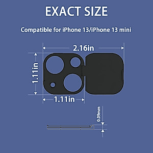 EYSOFT Phone Camera Lens Cover Compatible for iPhone 13/iPhone 13 Mini,Camera Lens Protector to Protect Privacy and Security,Strong Adhesive