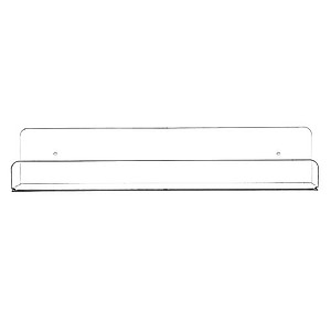 CY craft Clear Acrylic Floating Shelves Display Ledge, 5 MM Thick Wall Mounted Storage Shelf for Kitchen/Bathroom/Office,Invisible Kids Bookshelf and Spice Rack,15 Inch,Set of 4