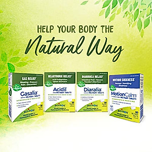 Boiron NauseaCalm Relief for Upset Stomach, Nausea, and Vomiting Due to Stomach Flu, Overindulgence, or Motion Sickness - Non-Drowsy - 60 Count