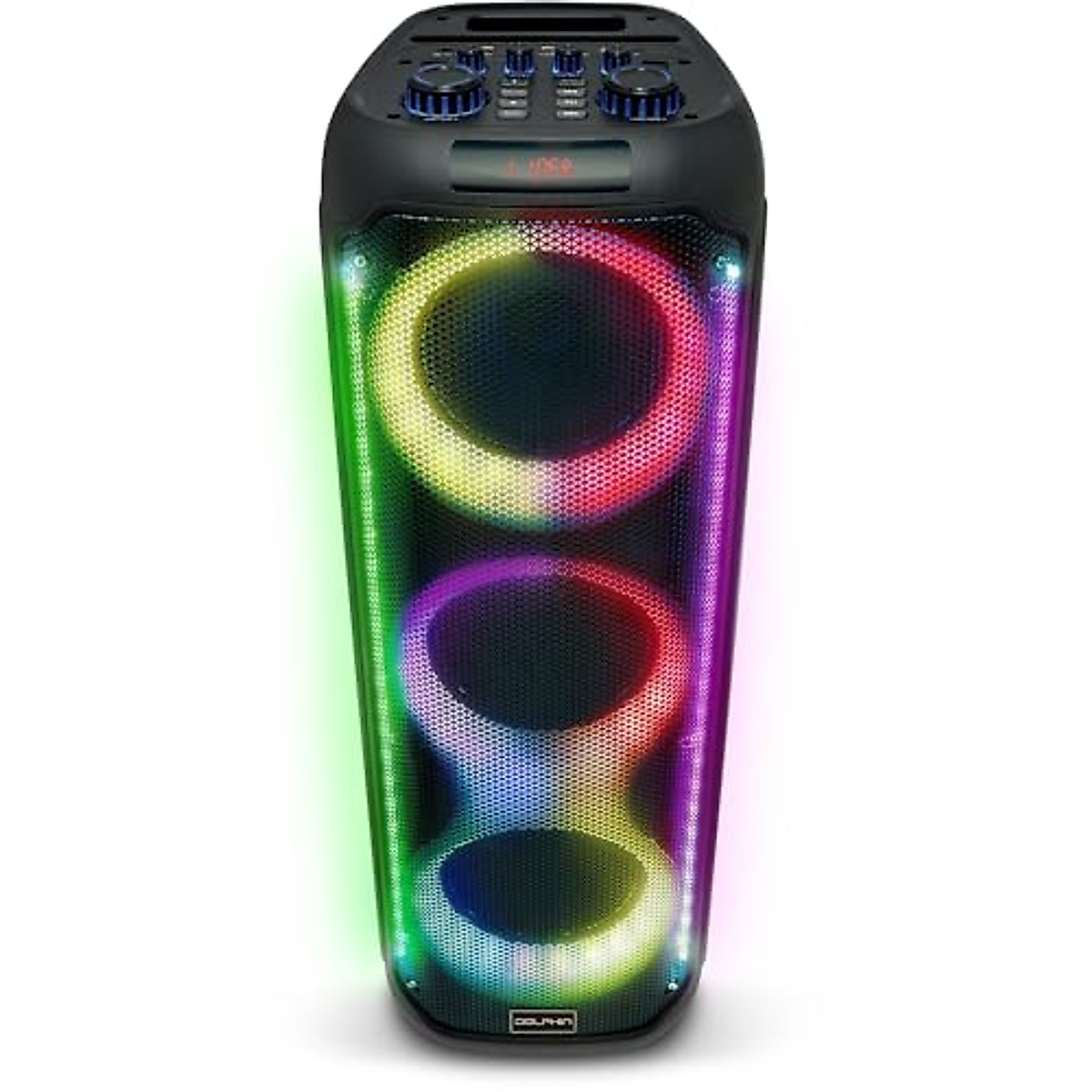 Dolphin KP-380: Elite Triple 8" Bluetooth Party Speaker | Unmatched Power & Sound | Long-Lasting Battery