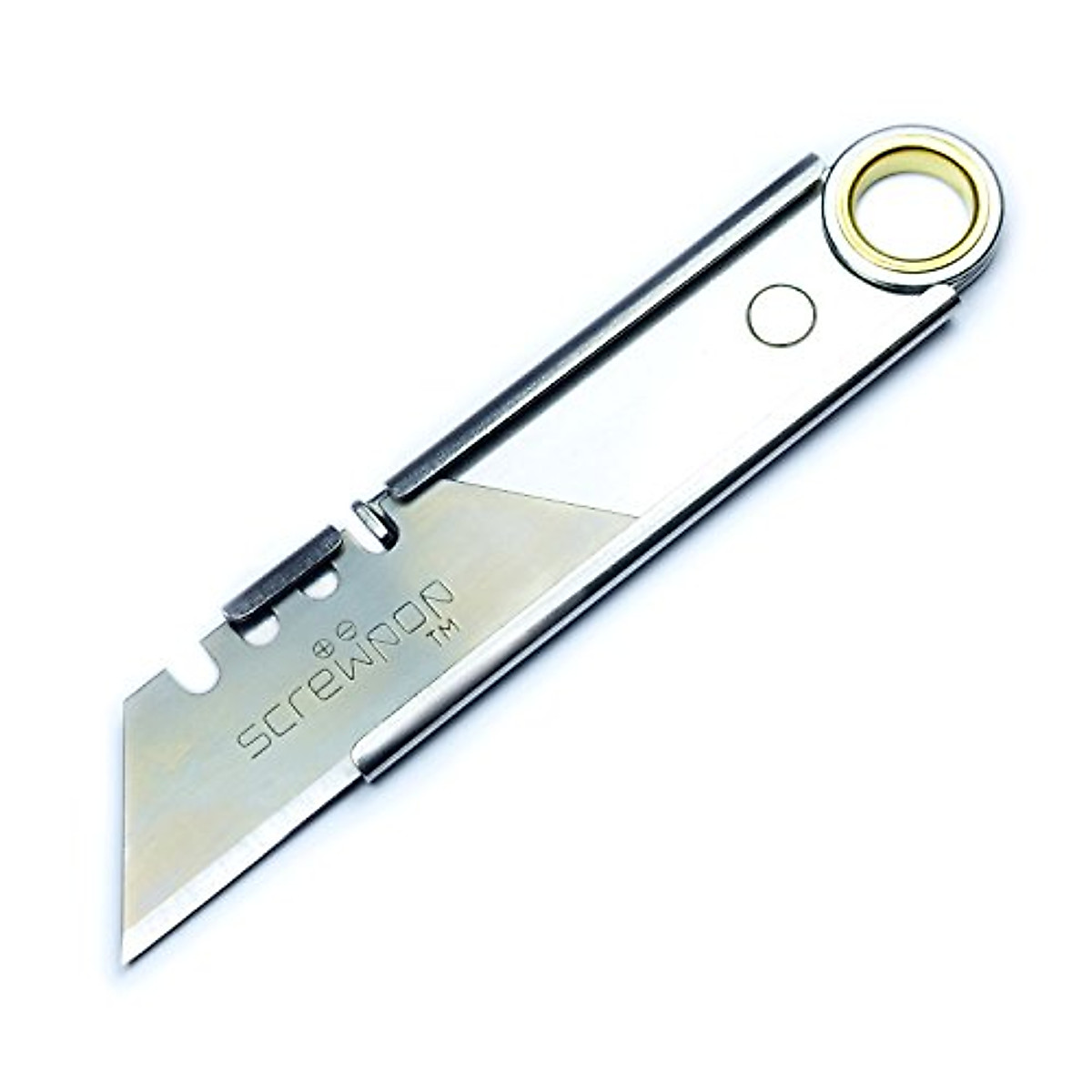 Screwpop Ron's Utility Knife 3.0 for Keychain and Carabiner Attachment also Magnetizes to (Appliances | Machines | Tool Boxes | Filing Cabinets | Metal Surfaces | Etc.) Stainless Steel