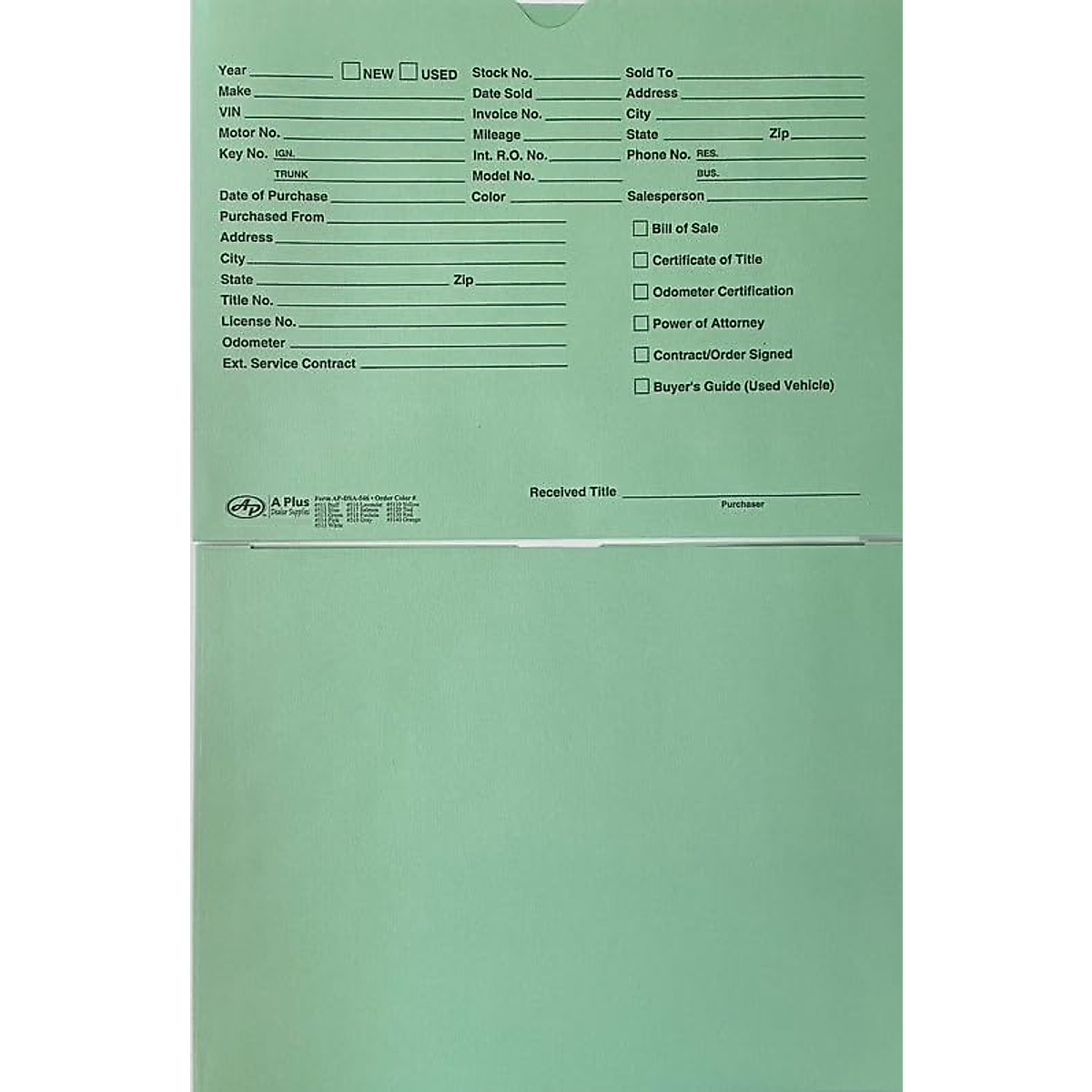 A Plus Automotive Dealer Jackets Green DSA-546#513(W4)