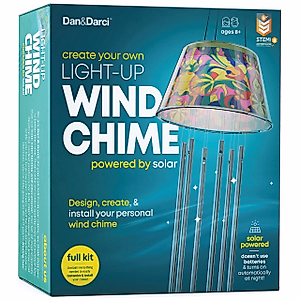 Make Your Own Solar-Powered Light-Up Wind Chime DIY Kit - STEM Toys Fun Science, Summer Easter Craft Gifts for Kids Year Old Boys & Girls Arts and Crafts - Kids Art Project, Kid Activities Kits