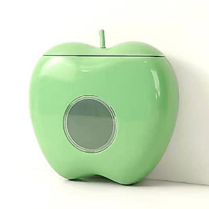 Fresh Keeping Bag Storage Box Wall-mounted Punch-free Large Capacity Space-saving Dustproof Apple Shape Food Cover Cling Film Food Wrap Shower Caps Container Organizer Dispenser for Kitchen Bathroom