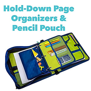 Case it Dual Monster Eye Zipper Binder, 2 Sets of Rings, Included Pencil Pouch, Purple, DUAL-101-ME-PUR