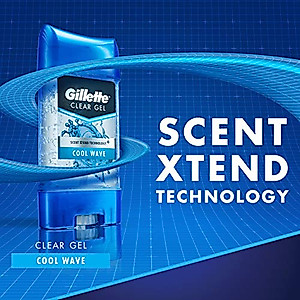 Gillette Cool Wave Clear Gel Antiperspirant and Deodorant 3.8 Oz each 2-Pack Packaging May Vary