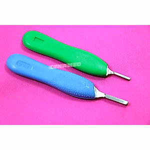 3 PCS Scalpel Handle # 3 +#4 + #5 Suitable for Dermaplaning, Crafts, Pack of 3-CYNAMED
