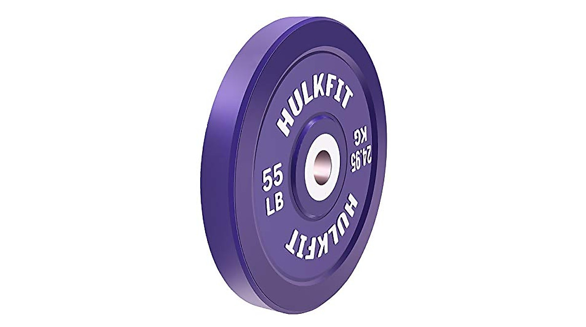 HulkFit 2-Inch Rubber Bumper Plate - Purple - 55 lb