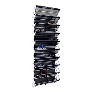 Supermoon RMD-10LN-WH 10 Tier Closet Space Saving Vertical Over the Door Organizer for Shoes, Pantry/Kitchen Necessities, and Bathroom Essentials