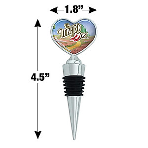 The Wizard of Oz Ruby Slippers Logo Heart Love Wine Bottle Stopper