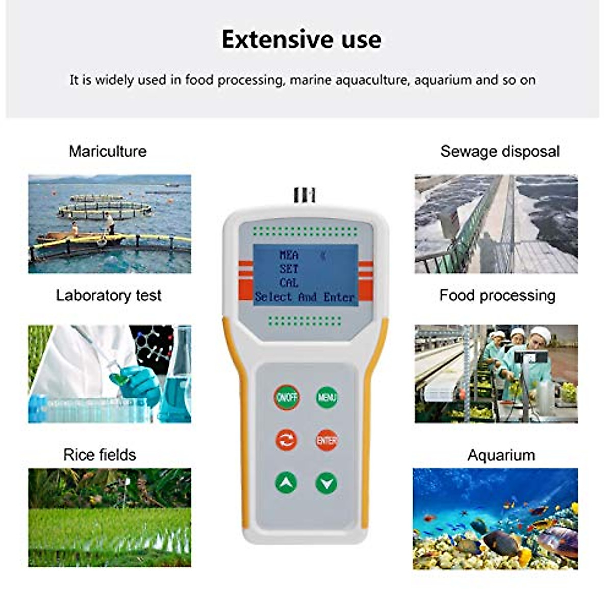 Dissolved Oxygen Meter, Dissolved Oxygen Analyzer JPB?607A DO Meter Dissolved Oxygen Detector Water Tester for Aquaculture Fish Pond