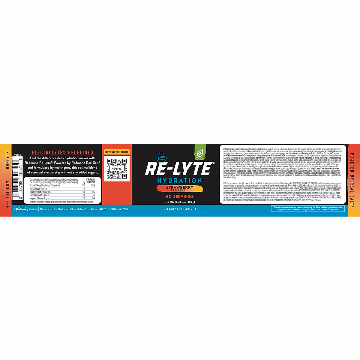 REDMOND Re-Lyte Hydration Electrolyte Powder Mix (Strawberry Lemonade)