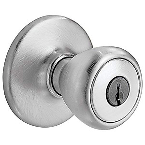 Kwikset 94002-871 Tylo Keyed Entry Knob In Satin Chrome