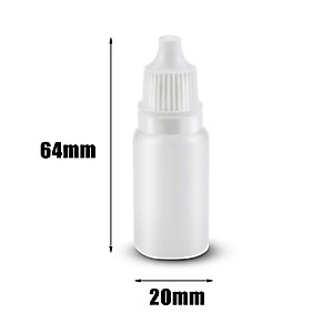 Twdrer 80PCS 10ml Empty Plastic Squeezable Eye Liquid Dropper Bottles with Caps,Refillable Ldpe Plugs Essential Oil Bottle Container
