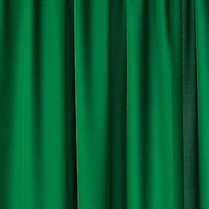 LA Linen Pack-2 Polyester Poplin Backdrop Drape 96 by 58-Inch Wide, Emerald Green, 96 x 58