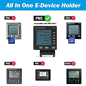 JISHAHS Phone & Tablet Holder for Concept 2 Rowing Machine PM5 Monitor, All-in-One Tablet Mount for C2 Rower Suitable for Tablets & Phones & iPad for Any Screen Size, Compatible with PM5 ONLY