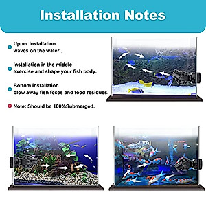 YCTECH Aquarium Wave Maker Pump: 8W 1600GPH 360°Adjustable Power Head Fish Tank Circulation Pump with Magnet Suction Base for Freshwater | Saltwater