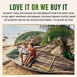 Coconut Coffee | Toasted Coconut Ground Coffee | Gourmet Medium Roast Organically Flavored Coffee Ground | Caffeinated Organic Toasted Coconut Coffee - 12 Ounce Roasted Flavored Coffee Grounds by Roastt Organic