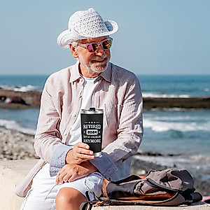 QTDS Retirement Gifts for Men 2024 - Best Funny Retirement Gifts for Teachers Coworkers Boss Doctors - Retired Gifts for Men, Humorous Happy Retirement Gifts, 20 Oz Retirement Coffee Tumbler Cup