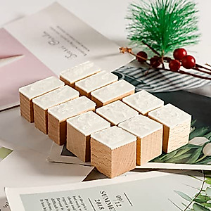 12 Pieces Wood Rubber Stamps Vintage Flowers Stamp Set DIY Craft Scrapbooking Stamps for Journals Diary Planner Letter Album Card Making