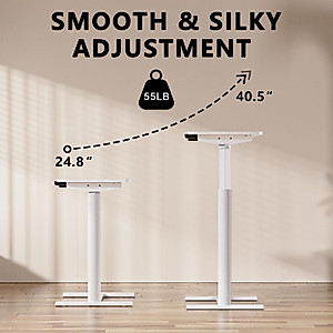 Kingant Cordless Electric Overbed Table, Height Adjustment with Battery Operated,Hospital Tray,Mobile Laptop Standing Desk,Bedside Table(Home & Hosptial Use)