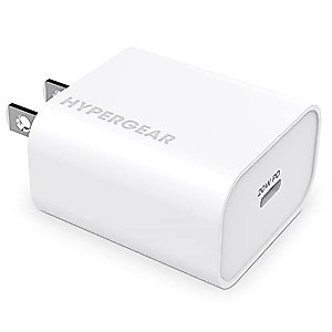 HyperGear 20W USB-C PD Wall Charger [ETL Certified] Compatible with iPhone 14/13/12/11/Pro/Pro Max, Galaxy S23/S22/S21 Note 20 5G & More [White] 15389