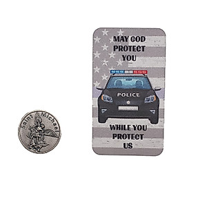 Saint Michael Police Token Set with Officers Holy Prayer Card