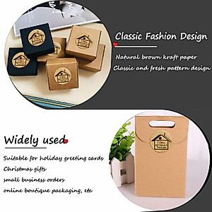 I Love Referrals Stickers House Shaped Thank You Labels 1.5" Kraft Real Estate House Stickers Agents and Sales Supplies Realtor Supplies, Salon, Small Business Mailer Seal Stickers 500 Pcs