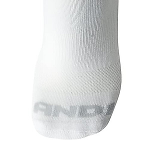 AND1 Men's Socks - Athletic Cushion Crew Socks (24 Pack), Size 6-12.5, White