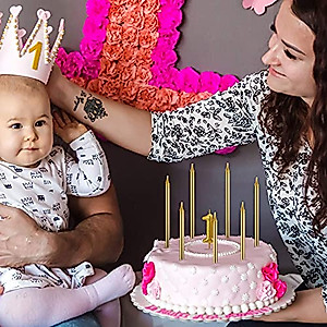 BeautyChen Birthday Candles 22 Pieces Birthday Numeral Candles Cake Numeral Candles Number 0 1 2 3 4 5 6 7 8 9 (0-9) Glitter Cake Topper Decoration for Birthday Wedding Party Anniversary