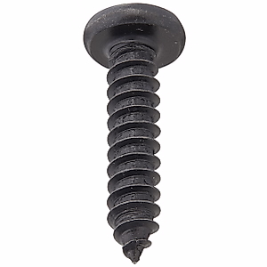 Small Parts-1216ABPPB Steel Sheet Metal Screw, Black Oxide Finish, Pan Head, Phillips Drive, Type AB, #12-14 Thread Size, 1" Length (Pack of 100)
