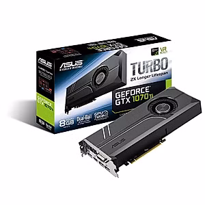ASUS GeForce® GTX 1070 TI 8GB GDDR5 Turbo Edition VR Ready DP HDMI DVI-D Graphics Card (TURBO-GTX1070TI-8G)